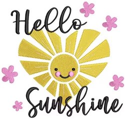 Hello Sunshine Embroidery Design | EmbroideryDesigns.com