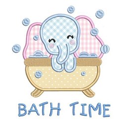 Applique Bath Time Embroidery Design | EmbroideryDesigns.com