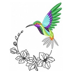 Hummingbird Embroidery Design | EmbroideryDesigns.com