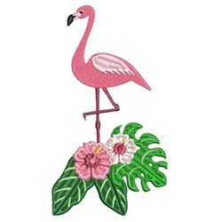 Pink Flamingo Embroidery Design | EmbroideryDesigns.com