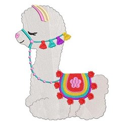Sitting Llama Embroidery Design | EmbroideryDesigns.com