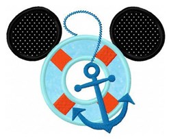 Applique Life Bouy with Anchor Embroidery Design | EmbroideryDesigns.com