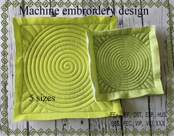 Circle Spiral Stipple Embroidery Design | EmbroideryDesigns.com