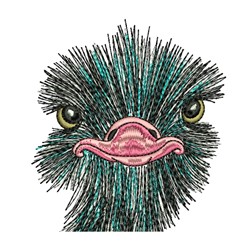 Ostrich Head Embroidery Design | EmbroideryDesigns.com