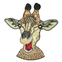 Giraffe Head Embroidery Design | EmbroideryDesigns.com