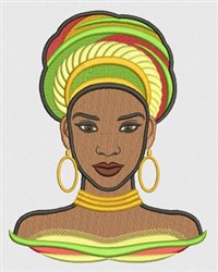 African Woman Embroidery Design | EmbroideryDesigns.com