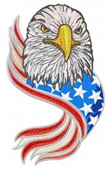Eagle Flag Embroidery Design | EmbroideryDesigns.com