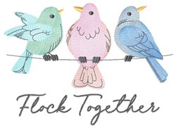 Flock Together Embroidery Design | EmbroideryDesigns.com