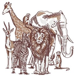 African Animals Embroidery Design | EmbroideryDesigns.com