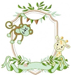 Baby Animal Frame Embroidery Design | EmbroideryDesigns.com