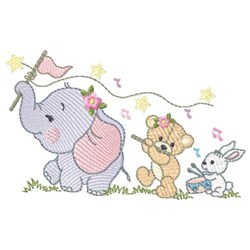 Animal Band Embroidery Design | EmbroideryDesigns.com