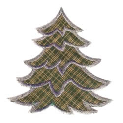 Applique Pine Tree Embroidery Design | EmbroideryDesigns.com