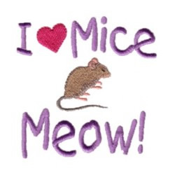 I Love Mice Embroidery Design | EmbroideryDesigns.com