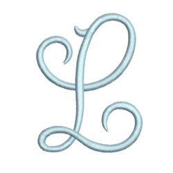 Classic Script L Embroidery Design | EmbroideryDesigns.com