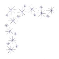 Snowflakes Corner Embroidery Design | EmbroideryDesigns.com