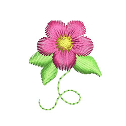 Pink Flower Embroidery Design | EmbroideryDesigns.com