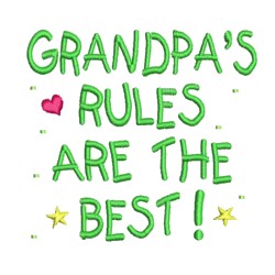Free Grandpas Rules Embroidery Design | EmbroideryDesigns.com