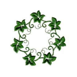 Ivy Wreath Embroidery Design | EmbroideryDesigns.com