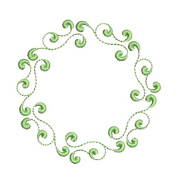 Green Monogram Frame Embroidery Design | EmbroideryDesigns.com