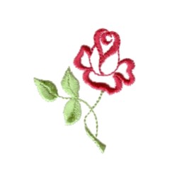Red Rose Outline Embroidery Design | EmbroideryDesigns.com