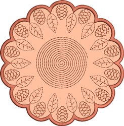 ITH Autumn Candle Mat 2 Embroidery Design | EmbroideryDesigns.com