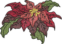 Elegant Pointsettia Embroidery Design | EmbroideryDesigns.com