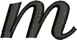 Lower Case m Embroidery Design | EmbroideryDesigns.com