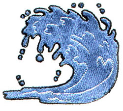 Wave Embroidery Design | EmbroideryDesigns.com