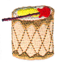 Drum Embroidery Design | EmbroideryDesigns.com