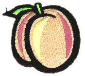 Fuzzy Peach Embroidery Design | EmbroideryDesigns.com