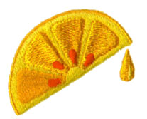 Orange Slice Embroidery Design | EmbroideryDesigns.com