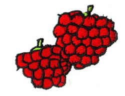 Raspberries Embroidery Design | EmbroideryDesigns.com