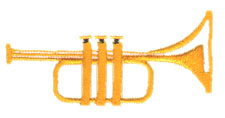 Trumpet Embroidery Design | EmbroideryDesigns.com