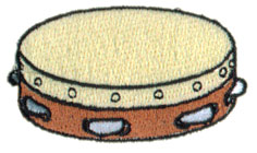 Tamborine Embroidery Design | EmbroideryDesigns.com