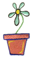 Flower in Pot Embroidery Design | EmbroideryDesigns.com