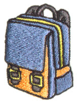 Book Bag Embroidery Design | EmbroideryDesigns.com