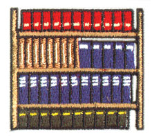 Bookshelf Embroidery Design | EmbroideryDesigns.com
