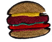 HAMBURGER Embroidery Design | EmbroideryDesigns.com
