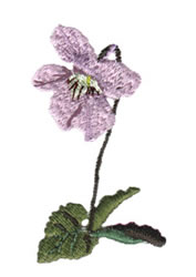 Violet Embroidery Design | EmbroideryDesigns.com