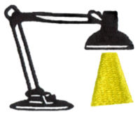 Desk Lamp Embroidery Design | EmbroideryDesigns.com
