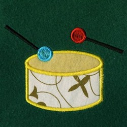 Applique Drum Embroidery Design | EmbroideryDesigns.com