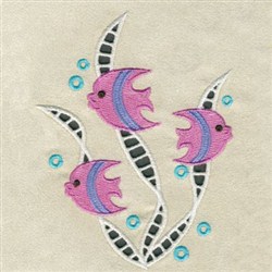 Cutwork Tropical Fish Embroidery Design | EmbroideryDesigns.com