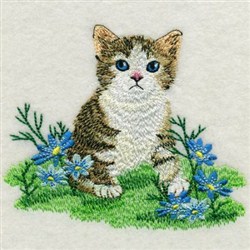 Realistic Kitten Embroidery Design | EmbroideryDesigns.com