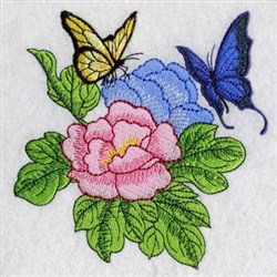 Realistic Flowers Embroidery Design | EmbroideryDesigns.com