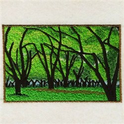 Realistic Forest Embroidery Design | EmbroideryDesigns.com
