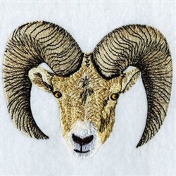 Realistic Ram Embroidery Design | EmbroideryDesigns.com