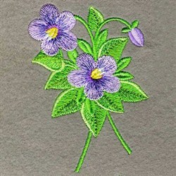 Violets Embroidery Design | EmbroideryDesigns.com