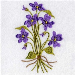Violets Embroidery Design | EmbroideryDesigns.com