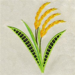 Cutwork Wheat Embroidery Design | EmbroideryDesigns.com