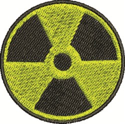 Radioactive Symbol Embroidery Design | EmbroideryDesigns.com